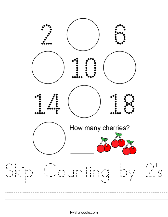 Skip Counting By 2 s Worksheet Twisty Noodle Skip Counting By 2 s Worksheet Twisty Noodle