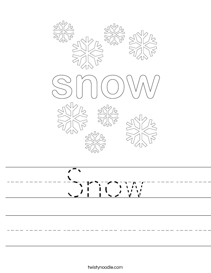 Snow Worksheet Twisty Noodle snow-worksheet-twisty-noodle
