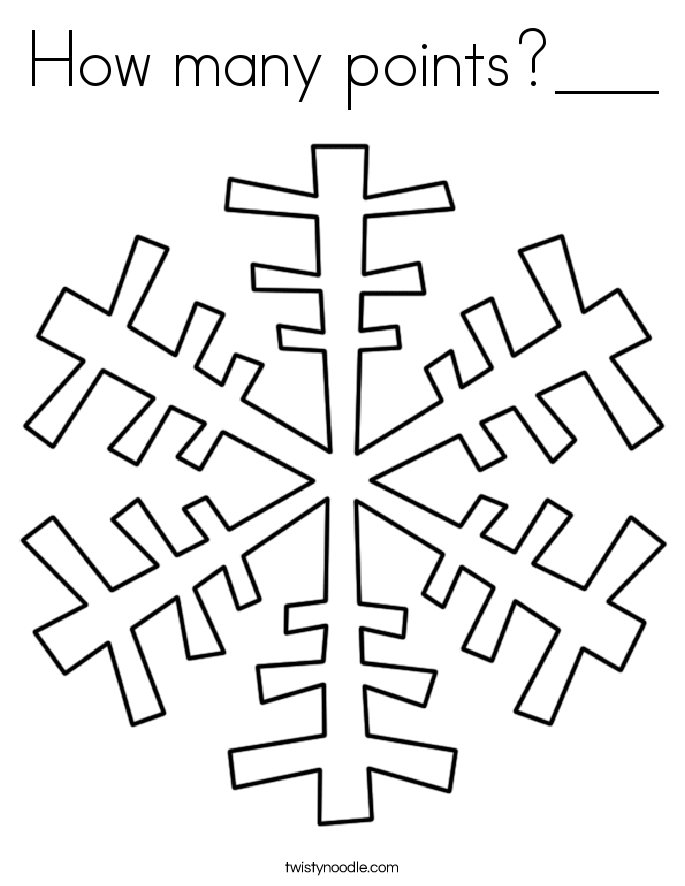 How many points___ Coloring Page - Twisty Noodle