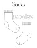 Socks Coloring Page - Twisty Noodle
