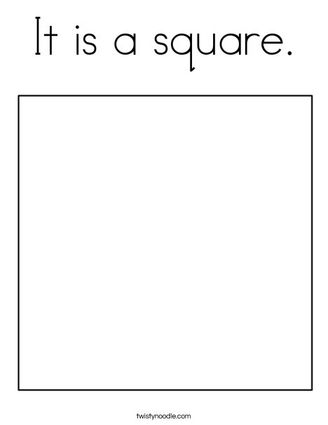 It is a square Coloring Page - Twisty Noodle