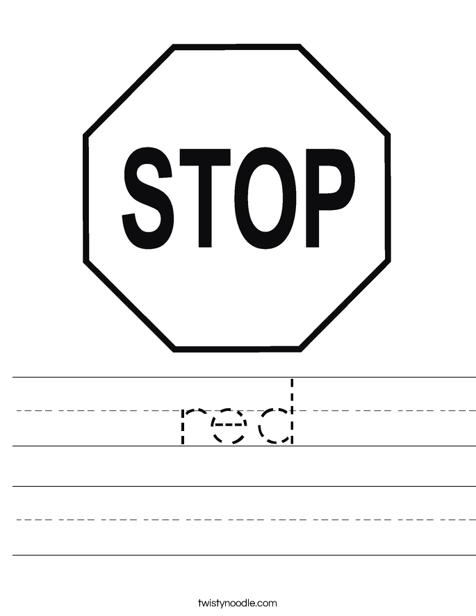 red Worksheet - Twisty Noodle