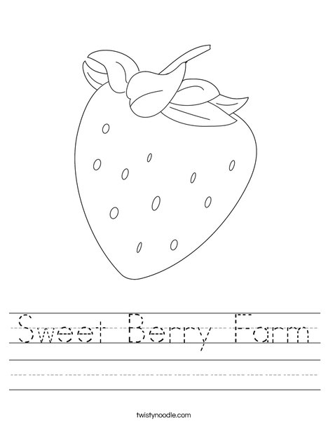 Sweet Berry Farm Worksheet - Twisty Noodle
