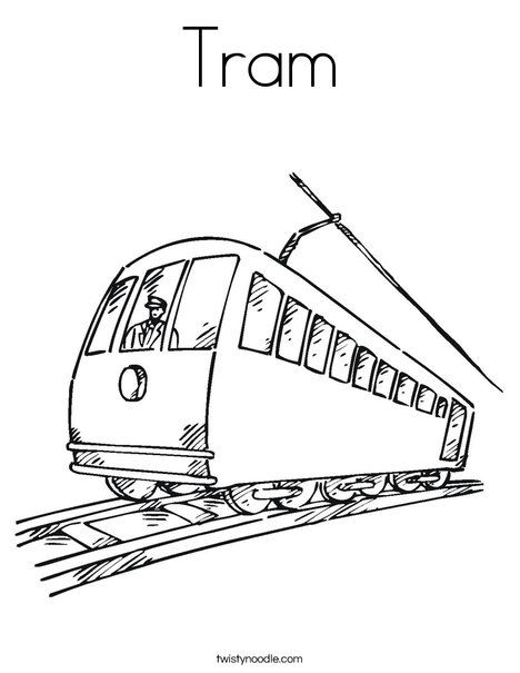 Tram Coloring Page - Twisty Noodle Tram Coloring Page - Twisty Noodle
