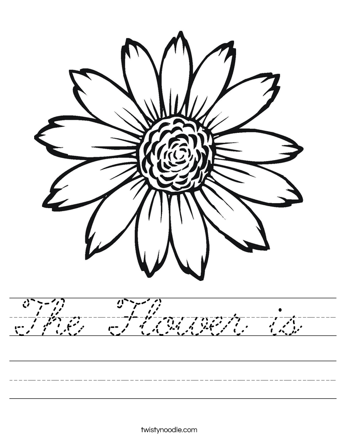 The Flower Is Worksheet Cursive Twisty Noodle the-flower-is-worksheet-cursive-twisty-noodle