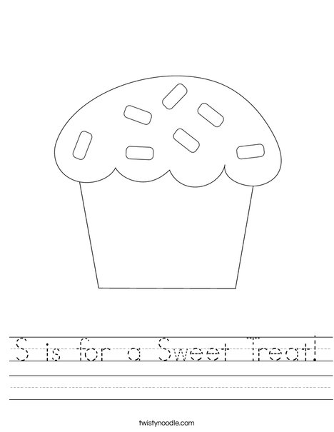 S is for a Sweet Treat Worksheet - Twisty Noodle