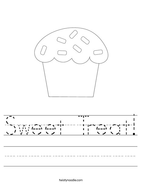 Sweet Treat Worksheet - Twisty Noodle