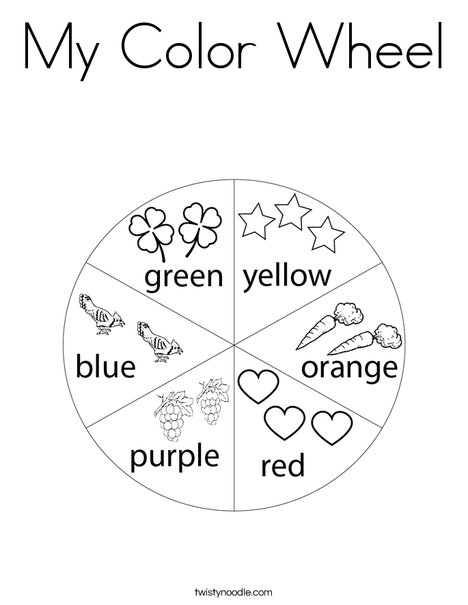 My Color Wheel Coloring Page - Twisty Noodle My Color Wheel Coloring Page - Twisty Noodle