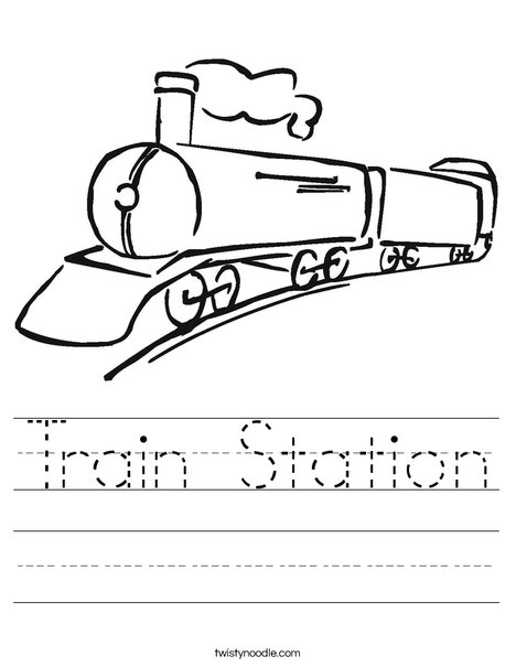 Train Station Worksheet Twisty Noodle