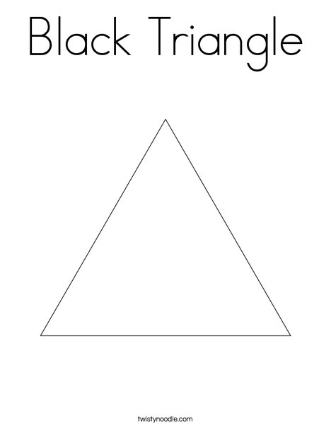 Black Triangle Coloring Page - Twisty Noodle