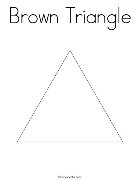 Brown Triangle Coloring Page - Twisty Noodle
