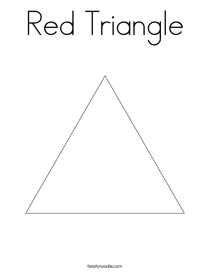 Red Triangle Coloring Page - Twisty Noodle