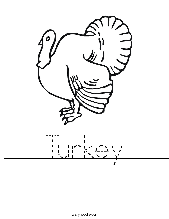 Turkey Worksheet Twisty Noodle Turkey Worksheet Twisty Noodle