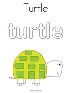 T is for Turtle Coloring Page - Twisty Noodle