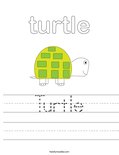 Turtle Worksheet - Twisty Noodle