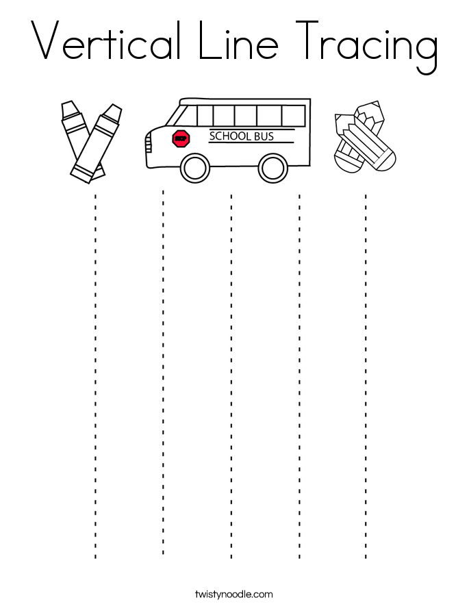 Vertical Line Tracing Coloring Page Twisty Noodle Vertical Line Tracing Coloring Page Twisty Noodle