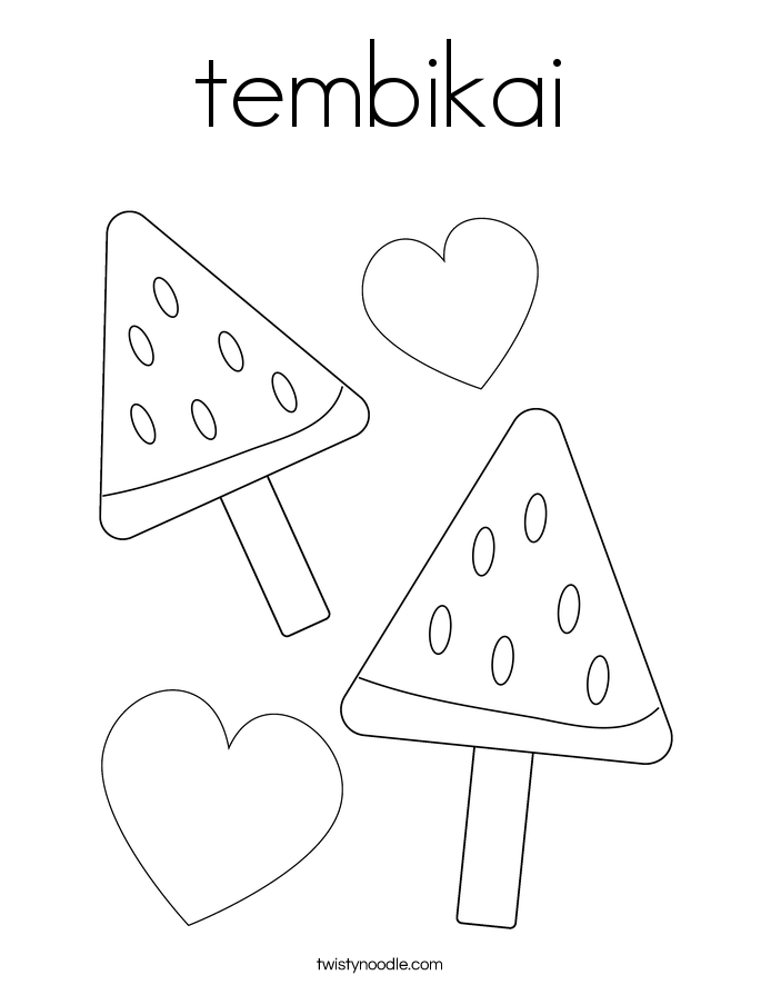 tembikai Coloring Page - Twisty Noodle