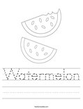 Watermelon Worksheet - Twisty Noodle