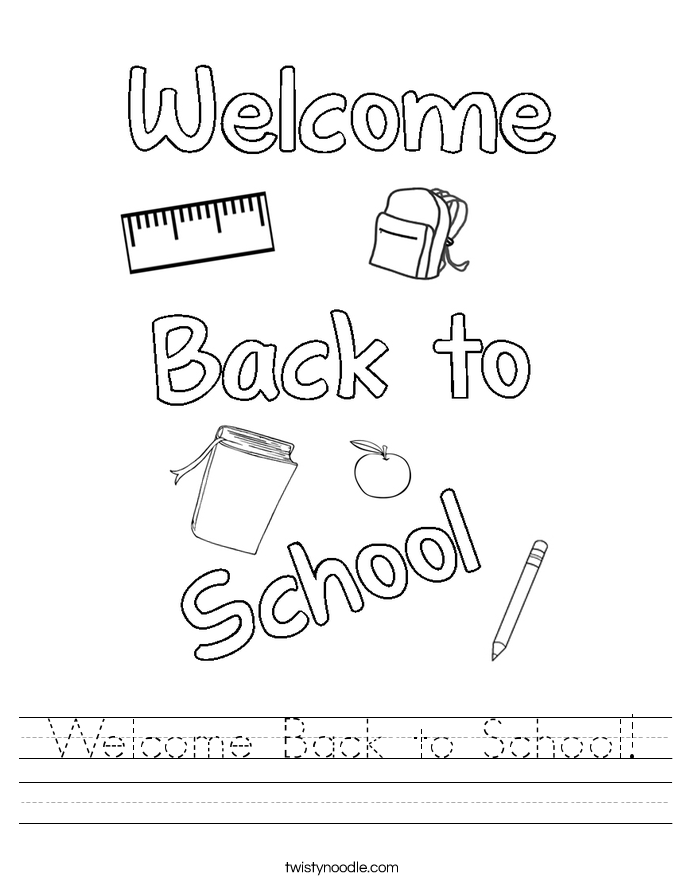 Welcome Back To School Worksheet Twisty Noodle Welcome Back To School Worksheet Twisty Noodle
