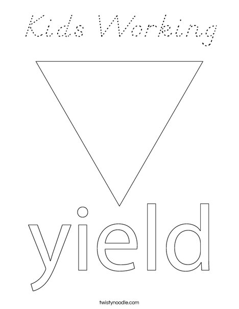 Yield Coloring Pages